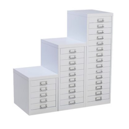 Silverline Metal 5 / 10 / 15 Multi Drawer Range - The Office Furniture